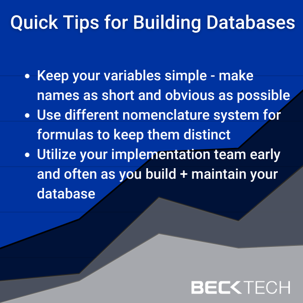 Tips and Tricks for Building an Estimating Database